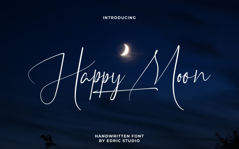 Happy Moon Signature Font #206201 - TemplateMonster