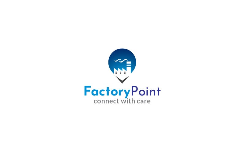 Factory Point Logo Design Template #207247 - TemplateMonster