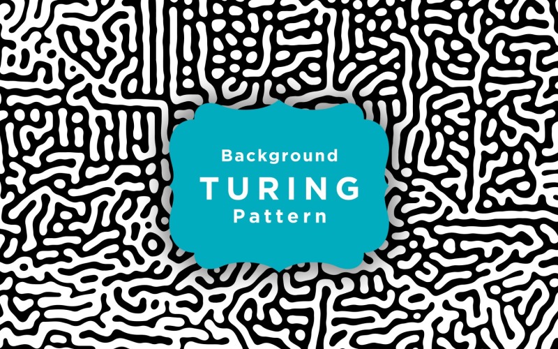 Black And White Organic Turing Pattern - TemplateMonster