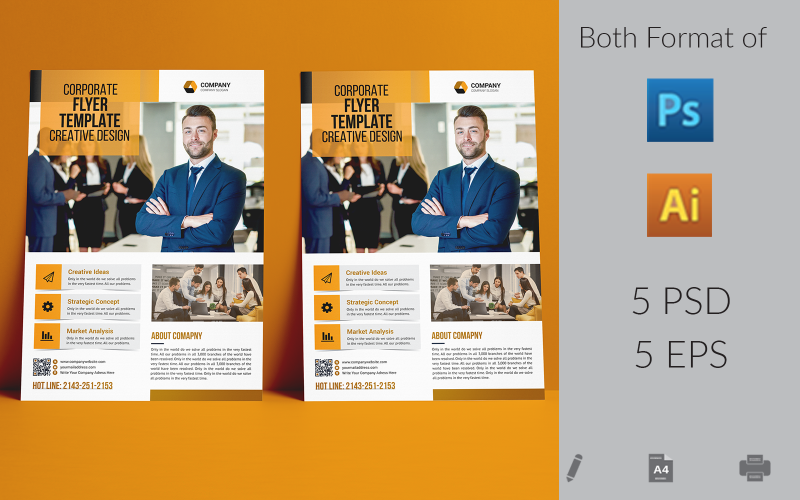 Business contacts Flyer Template #207694 - TemplateMonster