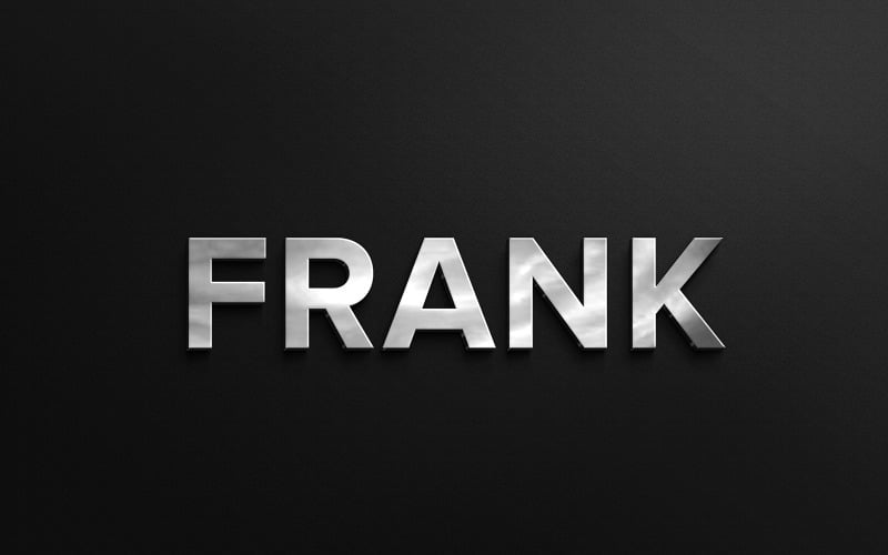 Metallic Logo Mockup 3d Sign on Black Texture