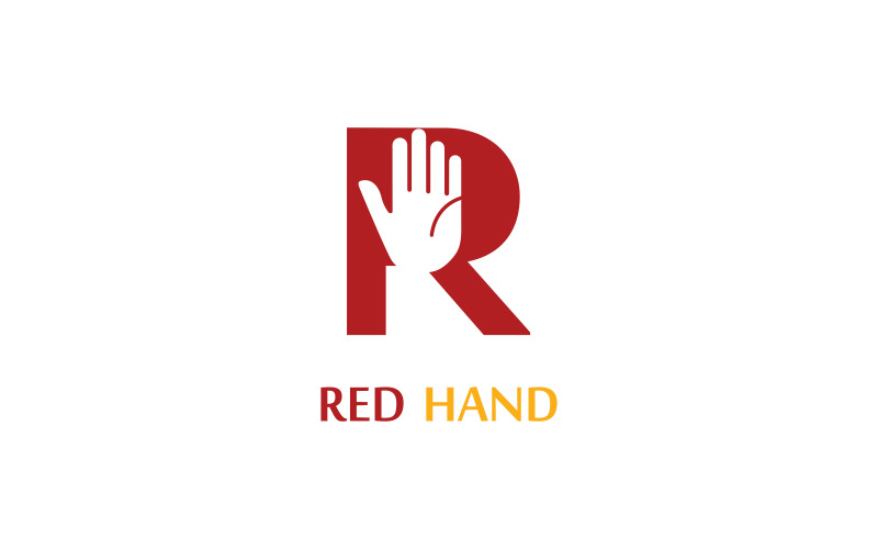 Red Hand - Letter R Logo Template #207958 - TemplateMonster
