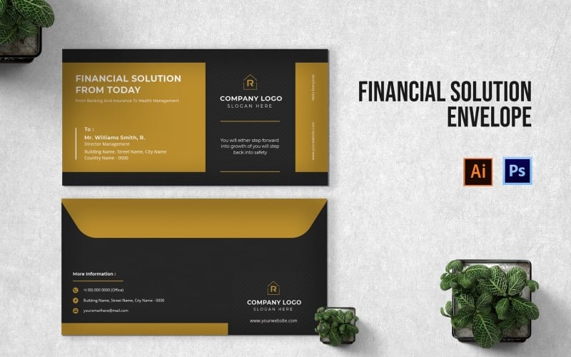 Financial Solution Envelope #208515 - TemplateMonster