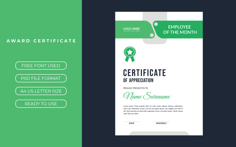 Smith Certificate Template Layout #208738 - TemplateMonster