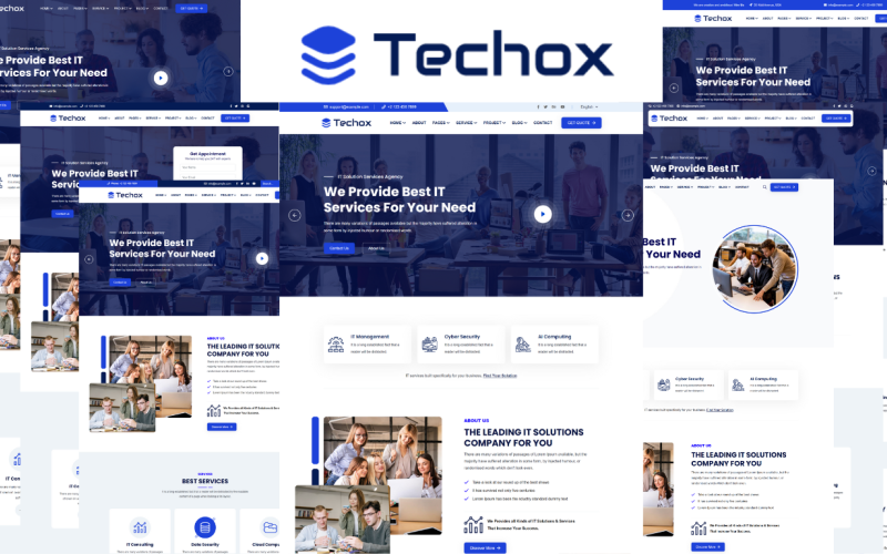 Techox - Modèle HTML5 de solutions et services informatiques