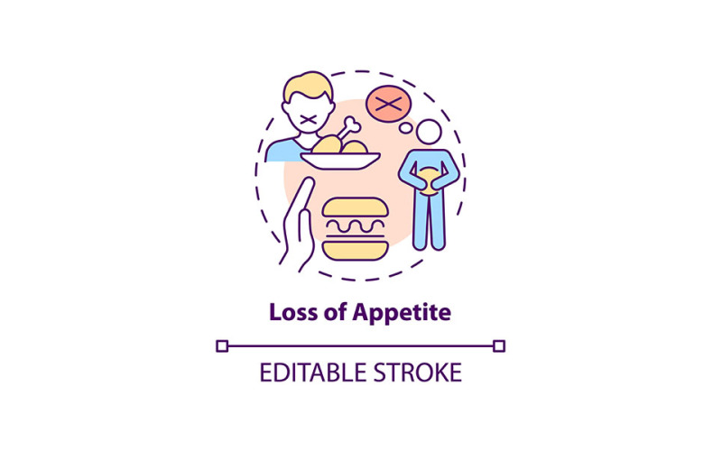 Appetite Loss Concept Icon #209762 - TemplateMonster