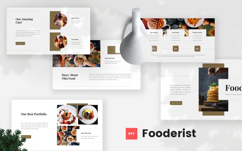 Fooderist - Modello PowerPoint di cibo - TemplateMonster