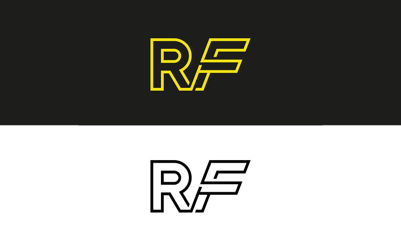 Plantilla de negocio de diseño de logotipo de letra RF
