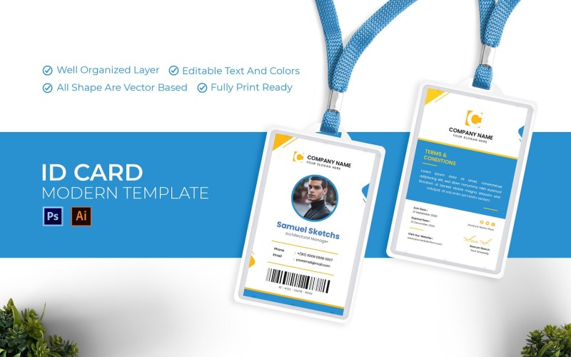 Architechtural Manager ID Card #209967 - TemplateMonster