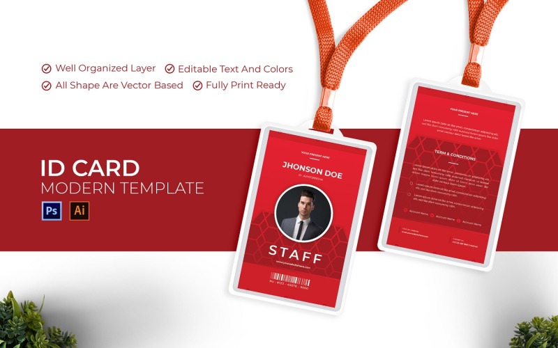 Automotive Event ID Card Template #209961 - TemplateMonster