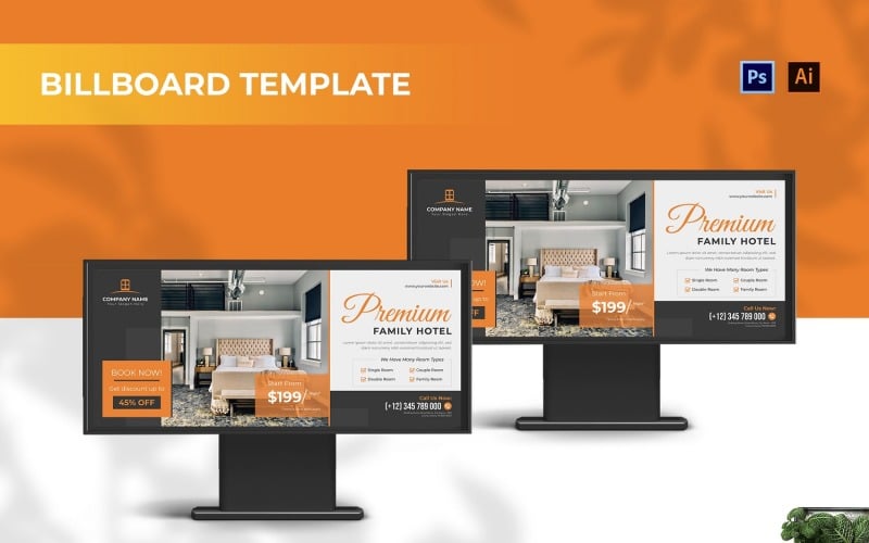 Family Hotel Billboard Landscape #210110 - TemplateMonster