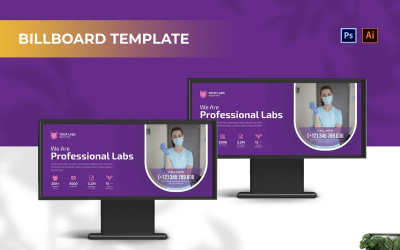 Professional Labs Billboard-Landschaft - TemplateMonster