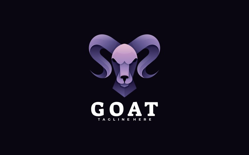 Keçi Kafası Gradyan Logo Tarzı #210681 - TemplateMonster