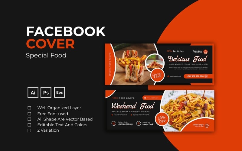 Special Food Facebook Cover #210714 - TemplateMonster