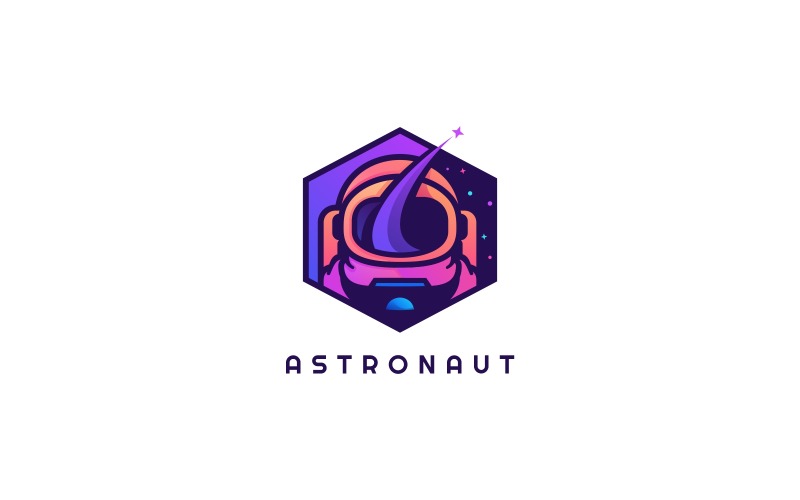Astronaut Simple Mascot Logo #212376 - TemplateMonster