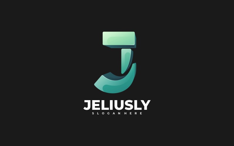Letter J Gradient Logo Style #212671 - TemplateMonster
