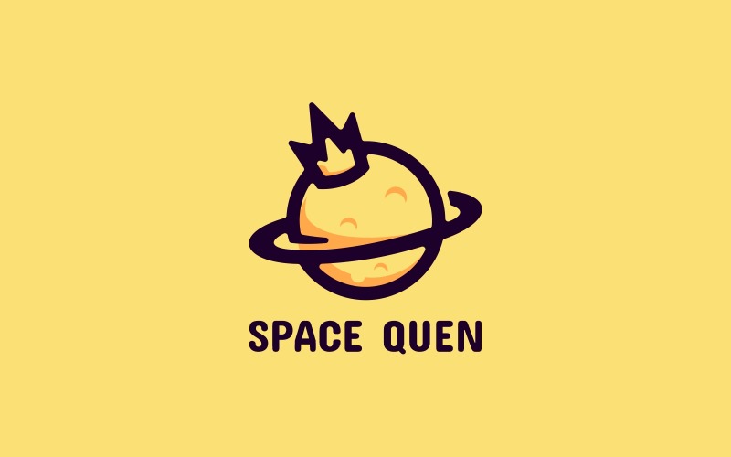 Space Queen Simple Mascot Logo Style - TemplateMonster