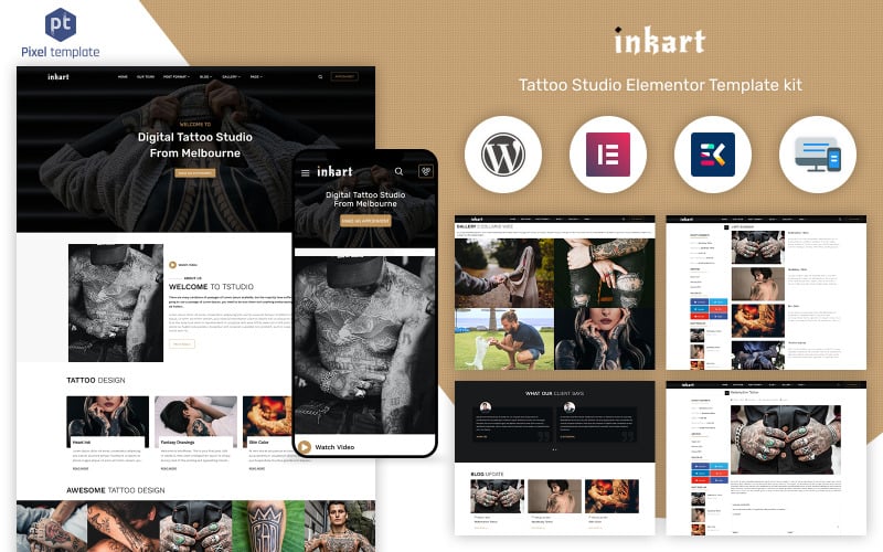 InkArt - Artiste de studio de tatouage WordPress