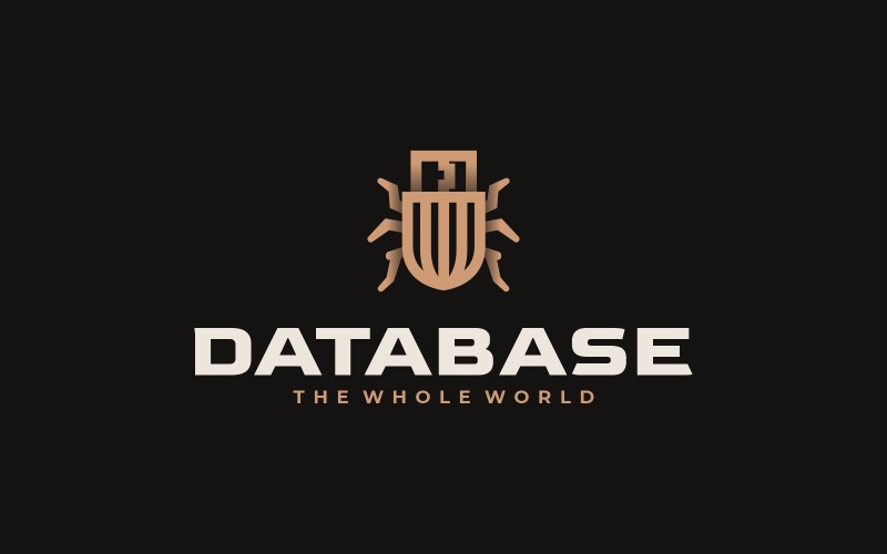 Database Simple Line Logo #213664 - TemplateMonster