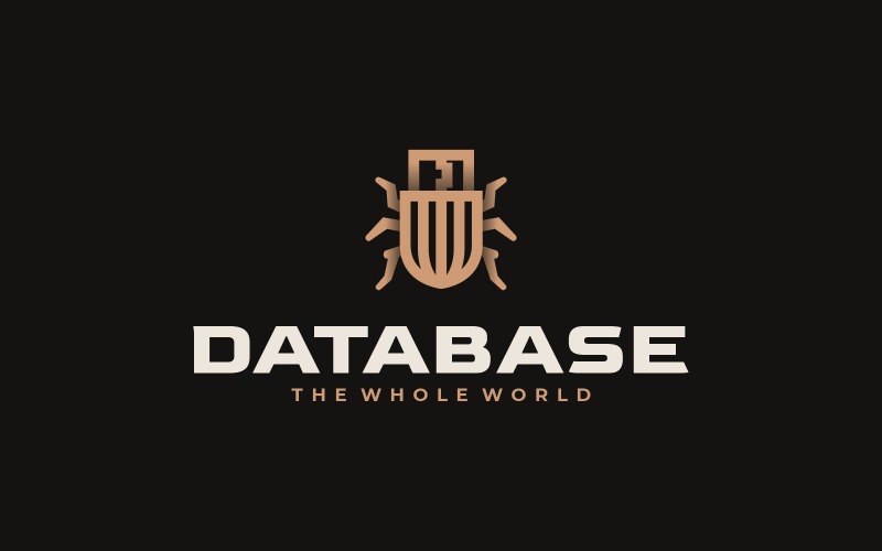 Datenbank Simple Line Logo #213664 - TemplateMonster