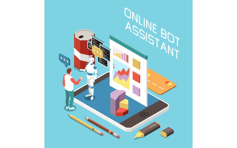 Digital Transformation Digitization Isometric 201110924 Vector ...