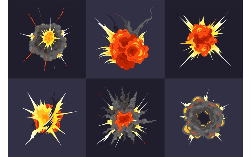 Bomb Explosion Fire Bang Design Concept 201251814 Vector Illustration ...