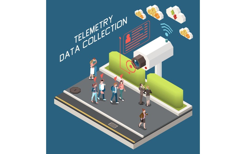 Digital Transformation Digitization Isometric 201110922 Vector ...