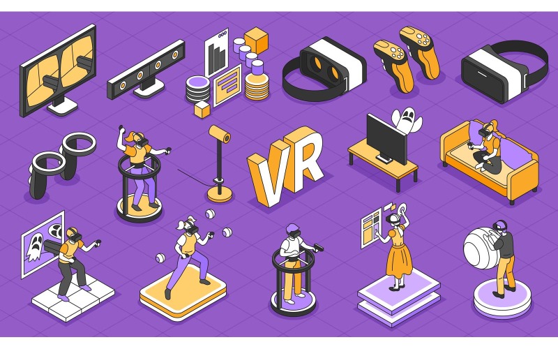 Isometric Vr Set 200912130 Vector Illustration Concept