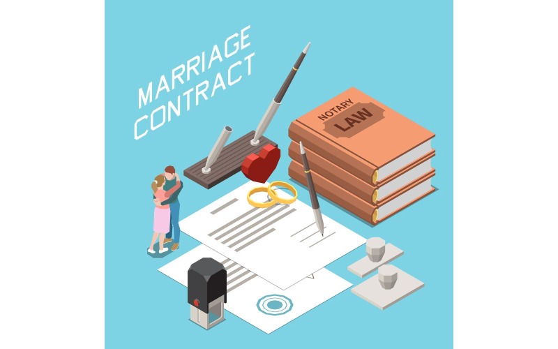 Notary Services Isometric 200810926 Vector Illustration Concept