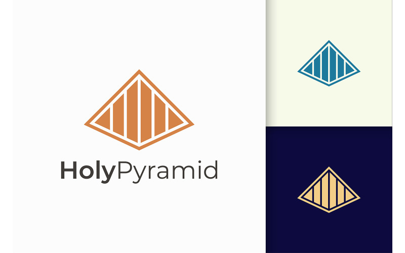 Triangle Pyramid Logo with Simple Shape - TemplateMonster