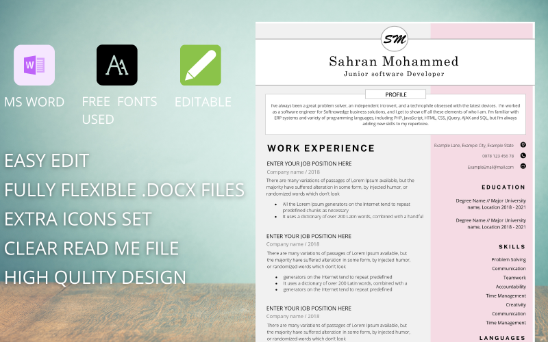 Designer - Resume Template #213350 - TemplateMonster