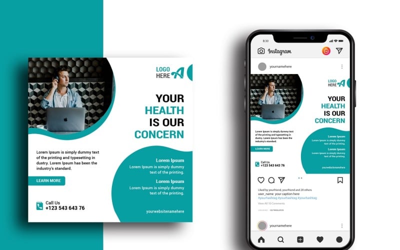 Your Health Is Our Concern Social Media Post