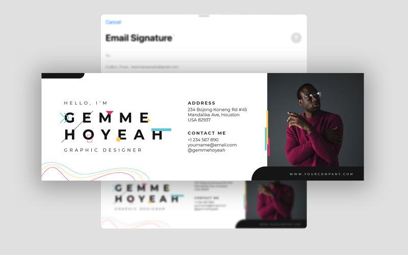 Minimal Email Signature Template #216116 - TemplateMonster