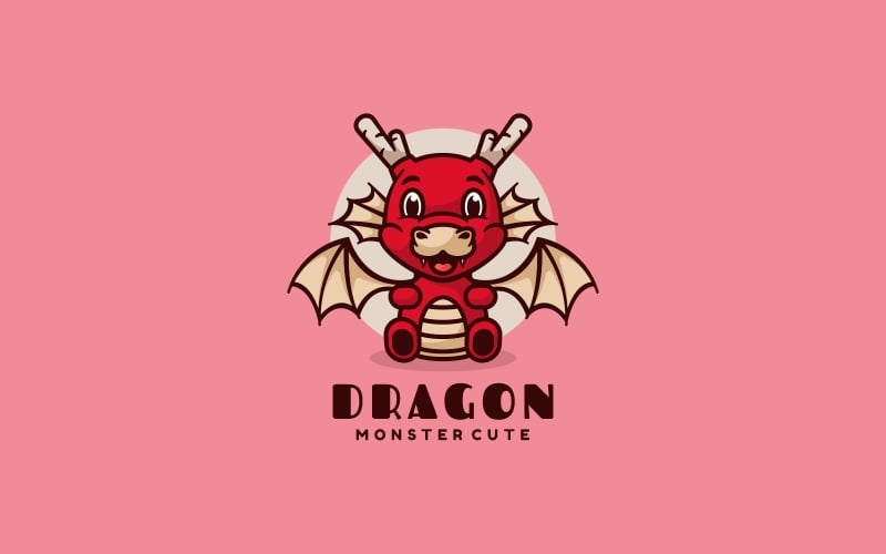 Dragon Simple Mascot Logo #216267 - TemplateMonster