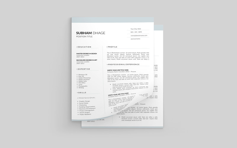 Rick Govic CV Resume Template #217756 - TemplateMonster