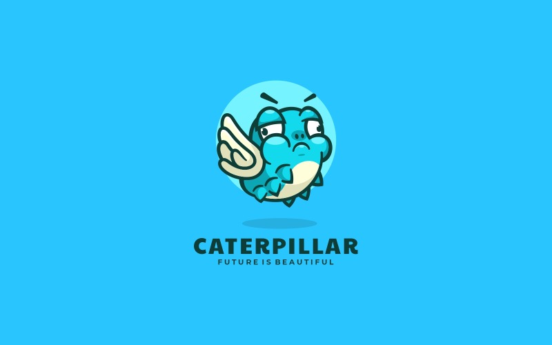 Caterpillar Simple Mascot Logo #217070 - TemplateMonster