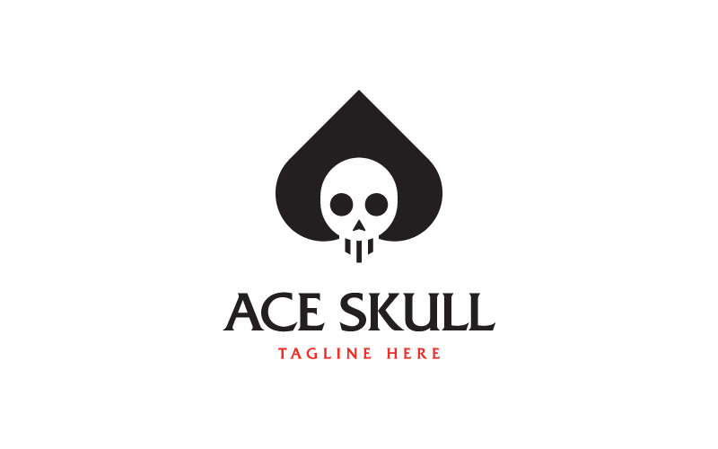 Modern Ace Skull Logo Template #217071 - TemplateMonster