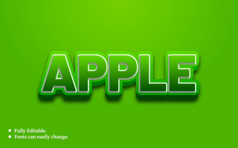 Apple 3D Text Banner Template #217197 - TemplateMonster