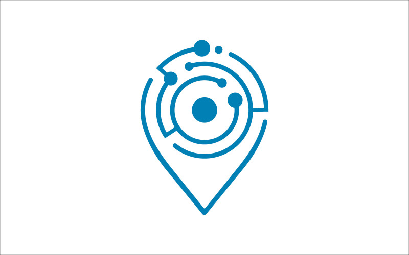 Akıllı konum teknolojisi vektör şablonu - TemplateMonster