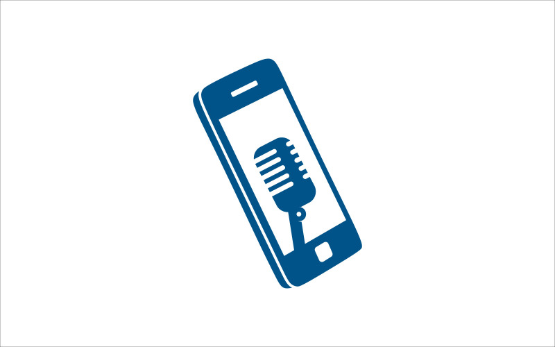 Smart phone recorder vector template - TemplateMonster