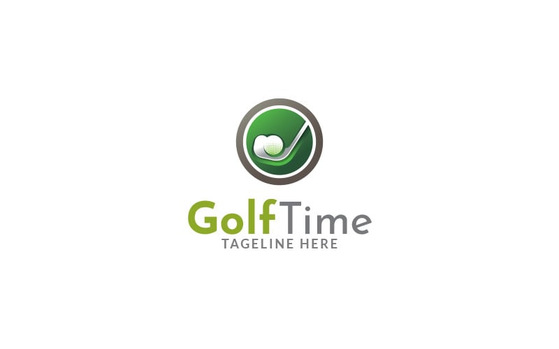 Golf Time Logo Design Template #217546 - TemplateMonster