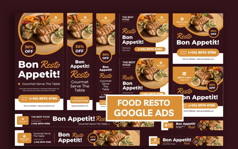 Food Resto Google Ads Template #217825 - TemplateMonster