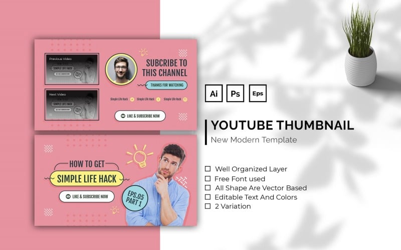 Life Hack Youtube Thumbnail #217852 - TemplateMonster