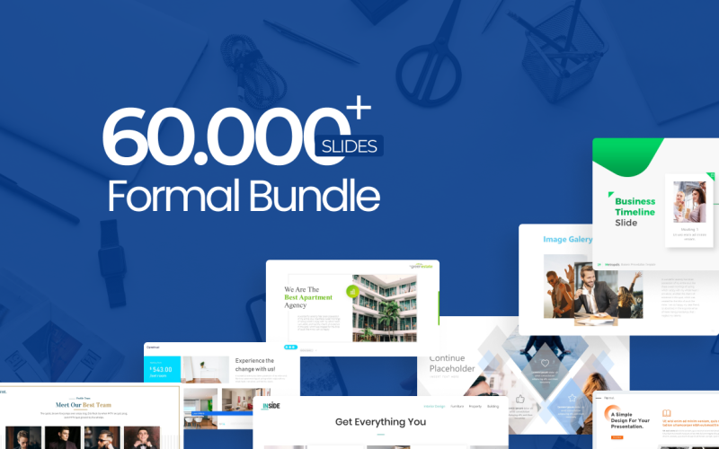 Oltre 60.000 modelli PowerPoint di bundle formali