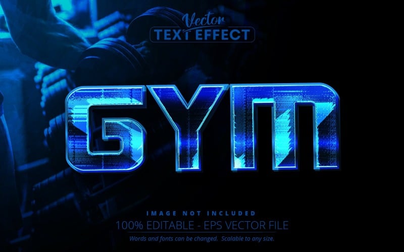 Gym - Sport Style, Editable Text Effect, Font Style, Graphics Illustration