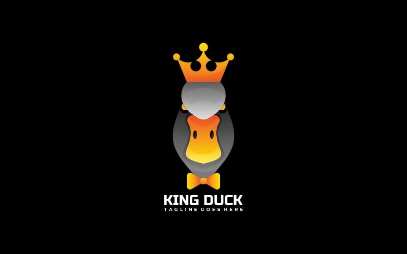 King Duck Gradient Logo Style #218122 - TemplateMonster