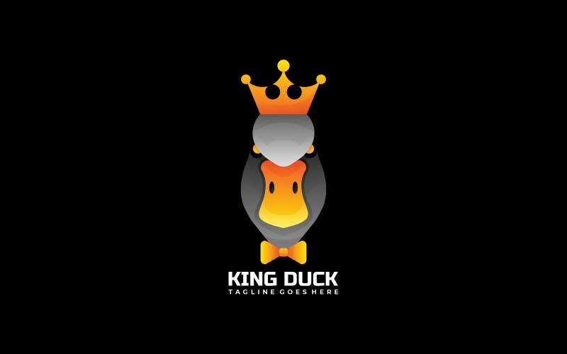 King Duck Logo-Stil mit Farbverlauf #218122 - TemplateMonster