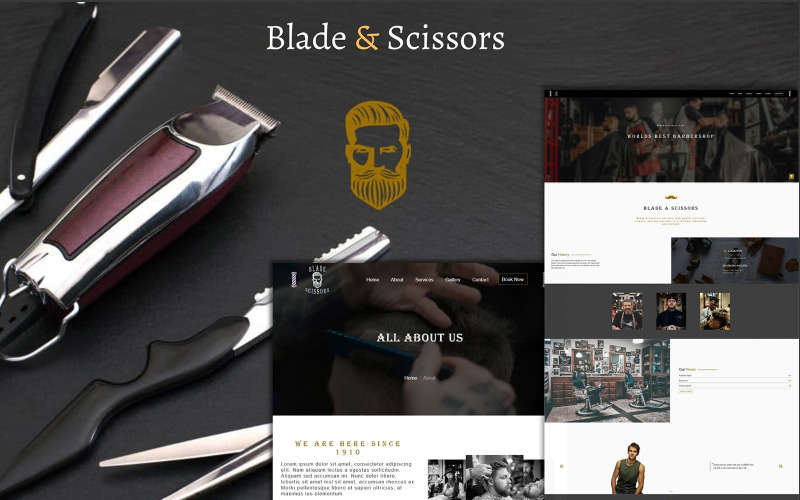 Barber Shop Website Template #58087 - TemplateMonster