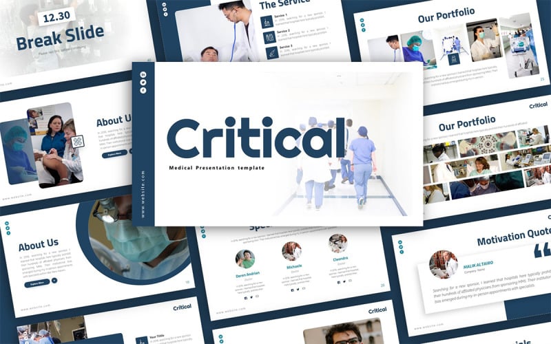 Critical Medical Presentation Template - TemplateMonster