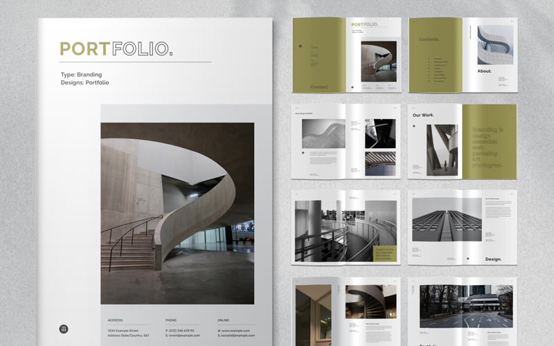 Portfolio Brochure Template #218366 - TemplateMonster